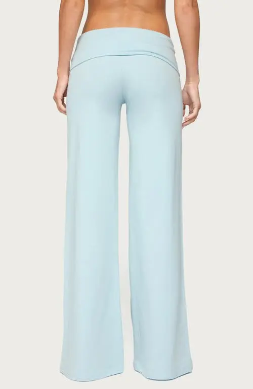 EDIKTED Poppy Wide Leg Button Foldover Pants
