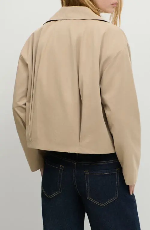 Mango Short Double-breasted Trench Coat