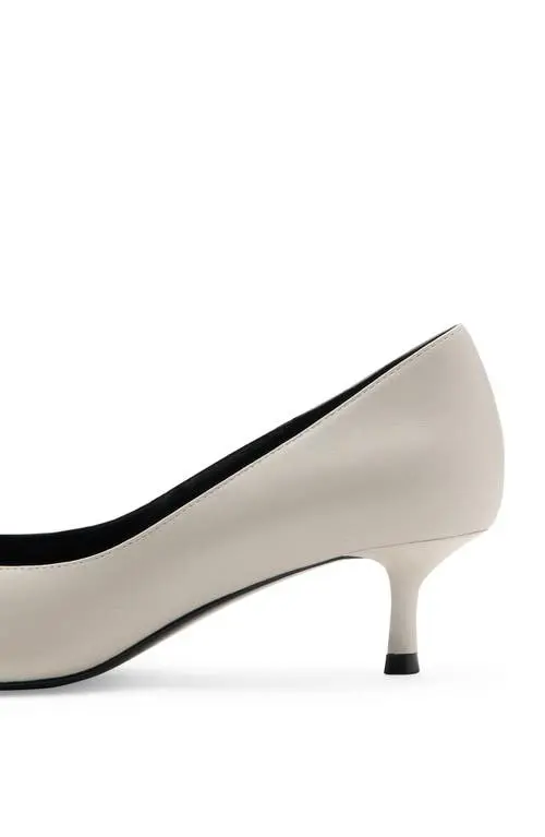 Mango Pointed Toe Kitten Heel Pump