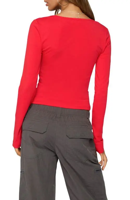 EDIKTED Feva V-neck Long Sleeve Top