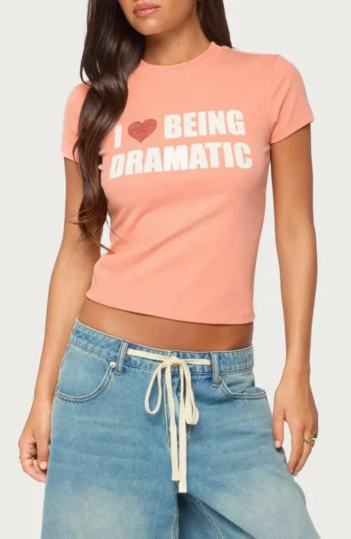 EDIKTED I Heart Being Dramatic Graphic T-shirt