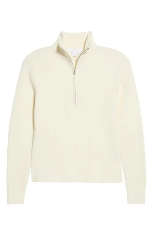 Zella Alpine Half Zip Sweatershirt - Ivory Cloud