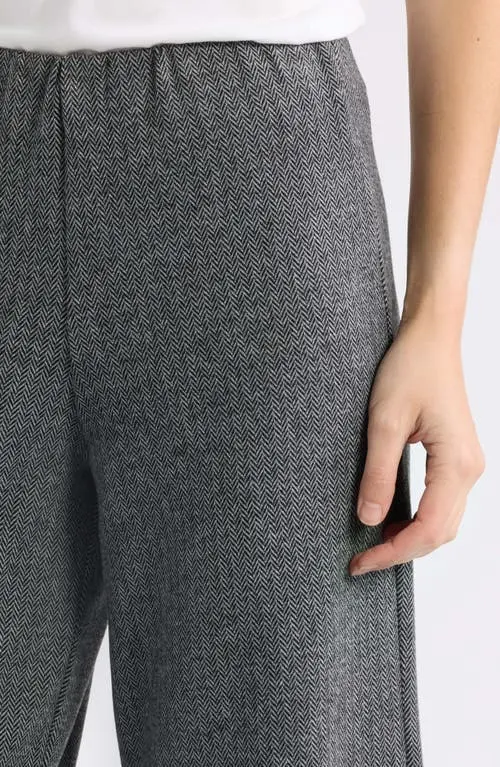 24COLOURS Herringbone Pull-on Pants