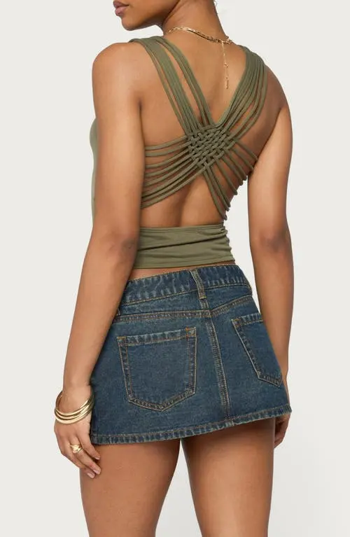 EDIKTED Faire Strappy Tank Top