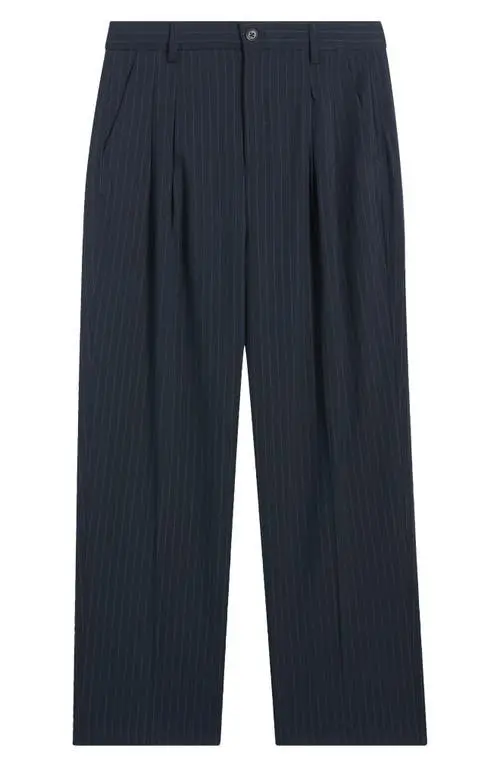 CASUAL FRIDAY Grant Pinstripe Wide Leg Pleated Pants