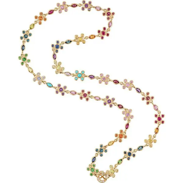 EDEN PRESLEY In Sync Gold Sapphire Necklace