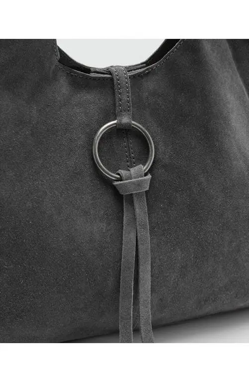 Mango Suede Shoulder Bag