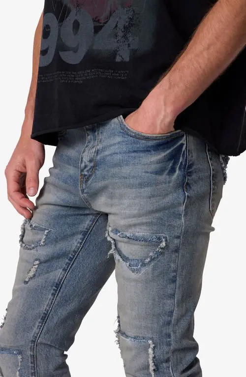 Mnml Skinny Distressed Repair Patch Jeans