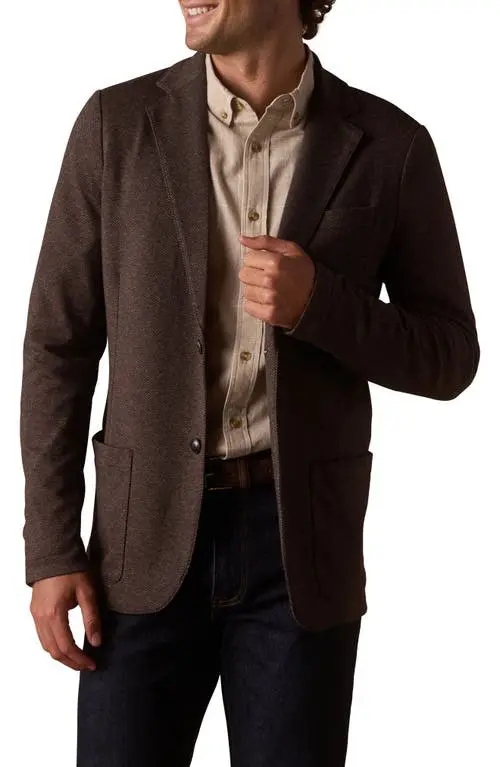 THE NORMAL BRAND Knit Cotton Blend Herringbone Sport Coat