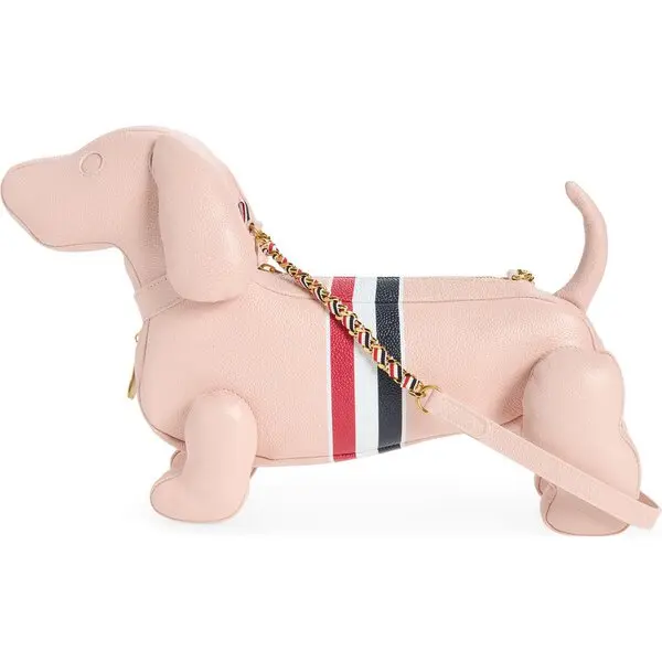 Thom Browne Mini Hector Pebbled Leather Crossbody Bag - Open Red