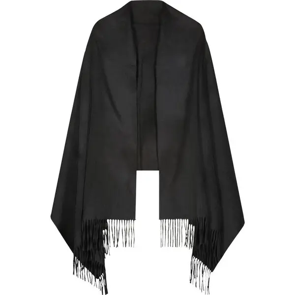 Sofia Cashmere Cashmere Woven Wrap - Black