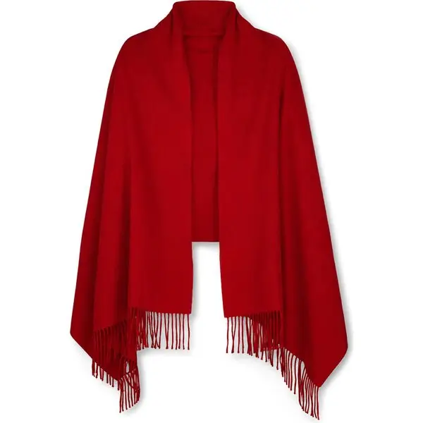 Sofia Cashmere Cashmere Woven Wrap - Dark Red