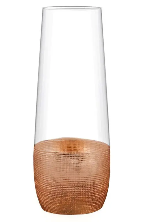 AMERICAN ATELIER Linen Set Of 4 Stemless Champagne Flutes
