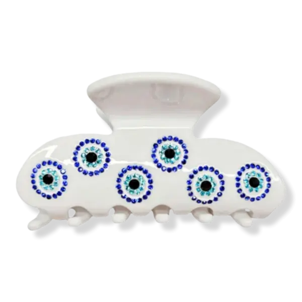 RPZL Italian Acetate Sweetheart Claw Clip - Evil Eye