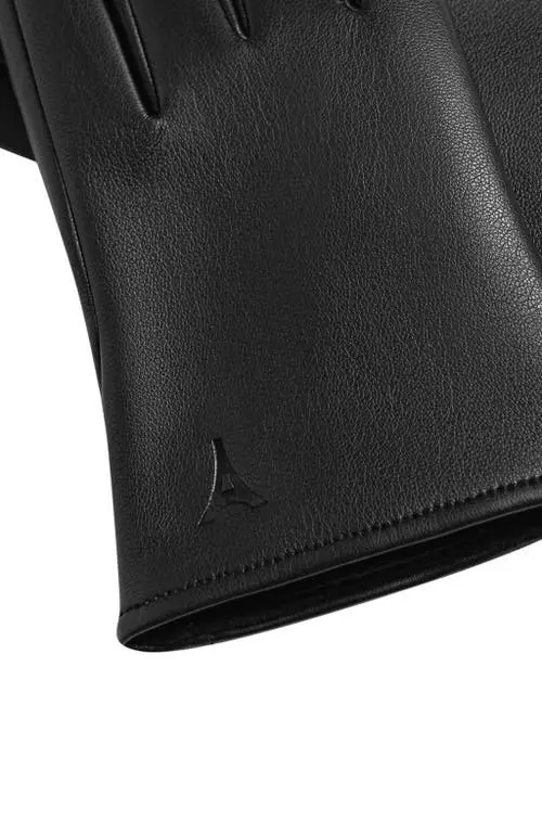 Manière De Voir Azel Leather Short Gloves - Black