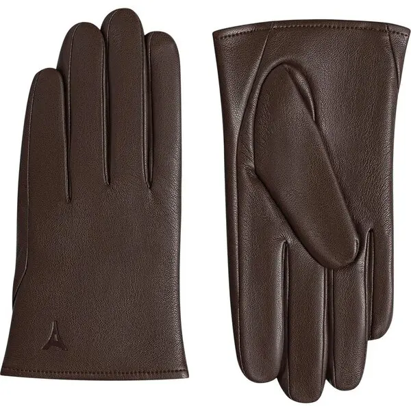 Manière De Voir Azel Leather Short Gloves - Brown