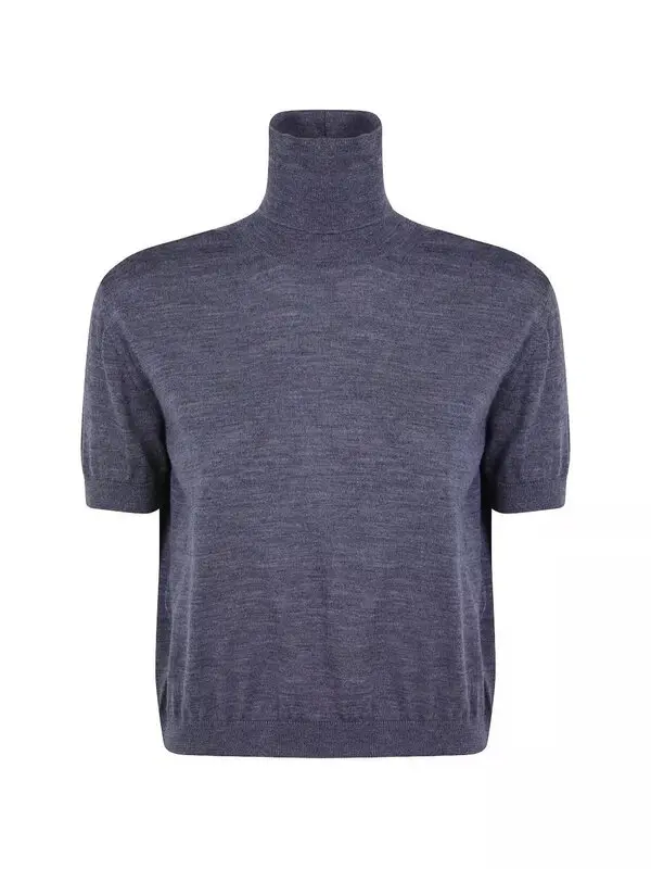 N°21 Short-sleeve Turtleneck Sweater