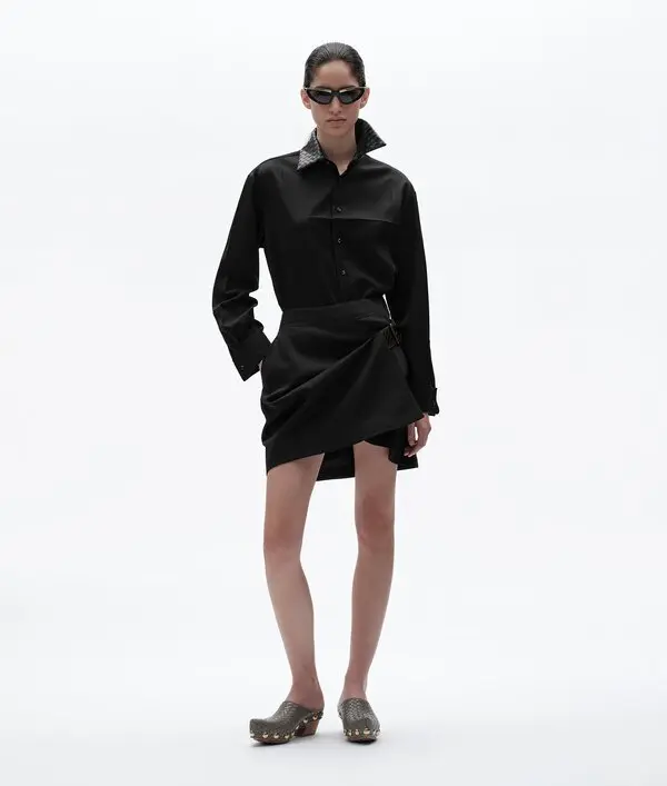 Bottega Veneta Wool Grain De Poudre Skirt