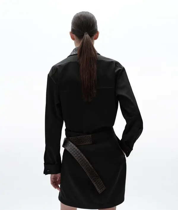Bottega Veneta Wool Grain De Poudre Skirt