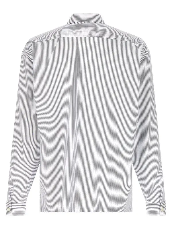 Prada Zip Striped Shirt