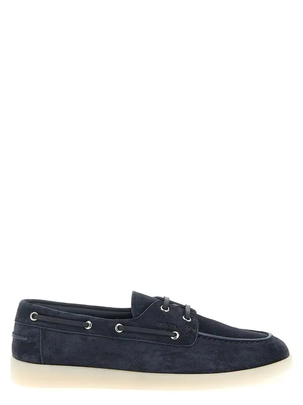 Prada Suede Boat Shoe - Blue
