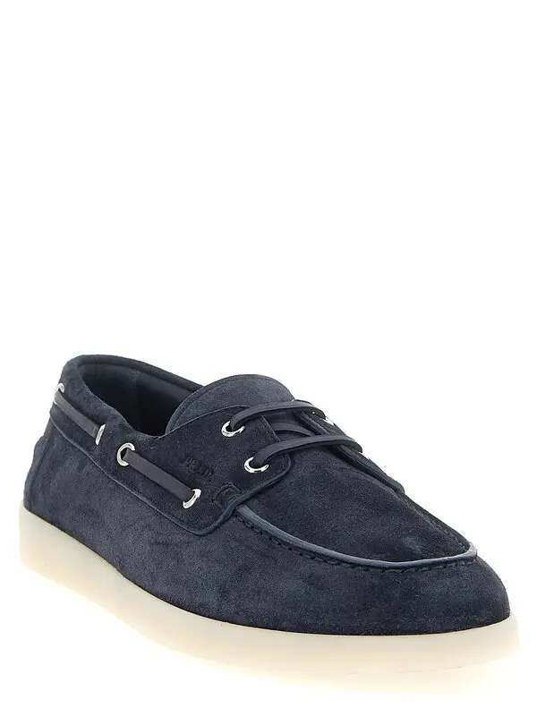 Prada Suede Boat Shoe