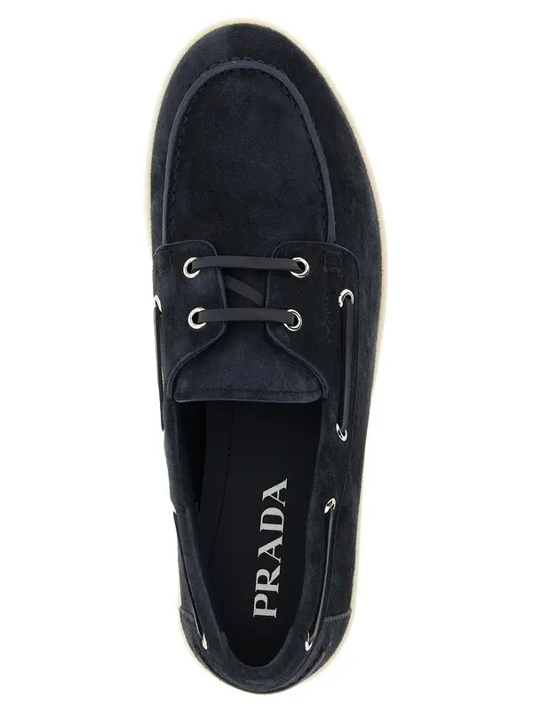 Prada Suede Boat Shoe