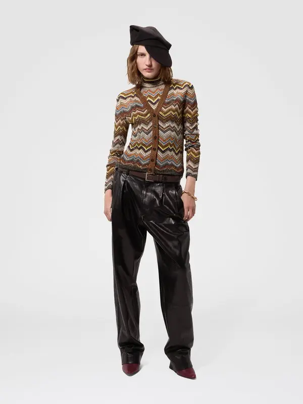 Missoni Slim Cardigan With Striped Chevron Motif