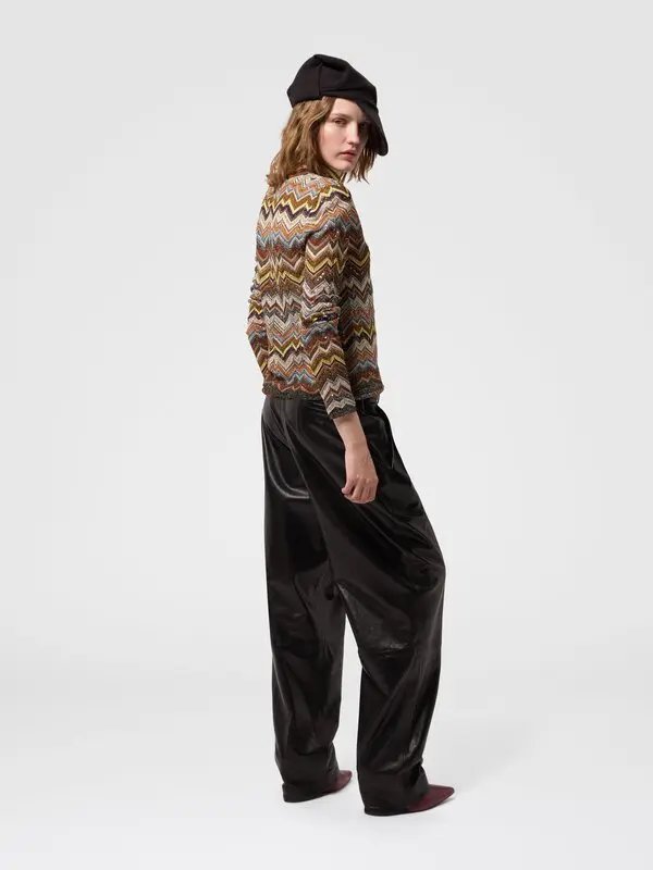 Missoni Slim Cardigan With Striped Chevron Motif