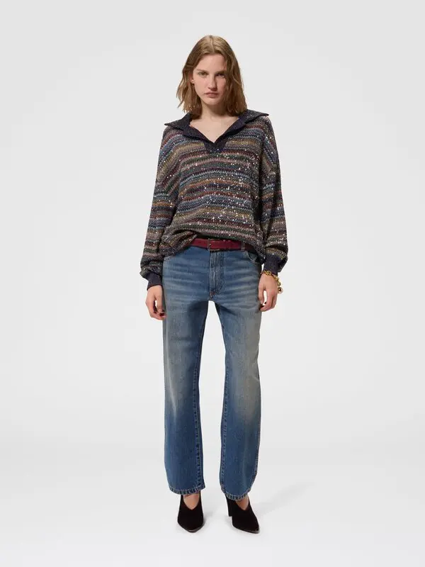 Missoni Oversized Polo Shirt With Sequins