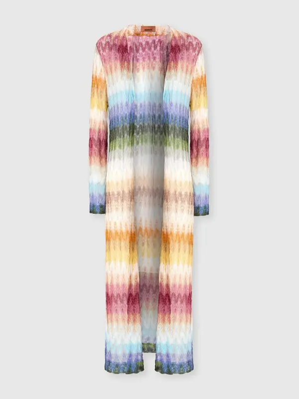 Missoni Long Cardigan With Dégradé Wave Motif