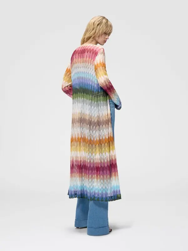 Missoni Long Cardigan With Dégradé Wave Motif