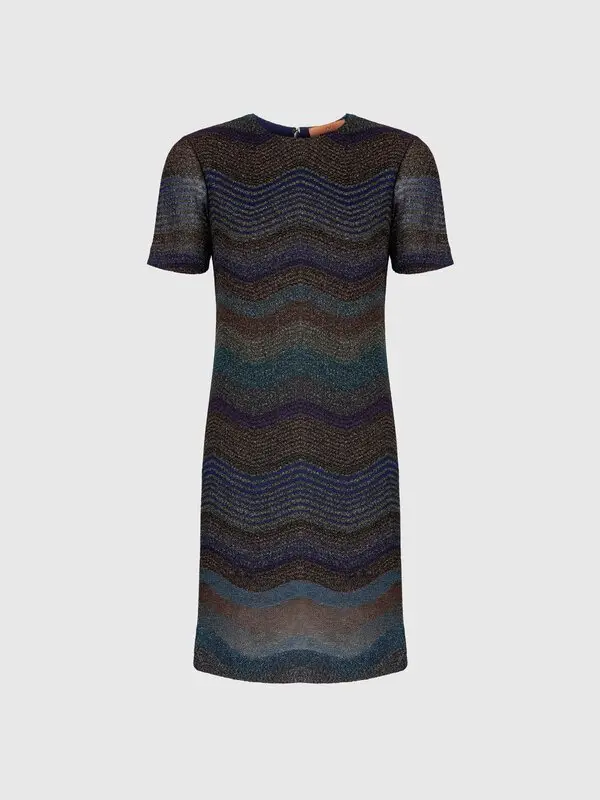 Missoni Mini Dress With Wide Wave Motif