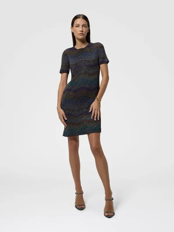 Missoni Mini Dress With Wide Wave Motif
