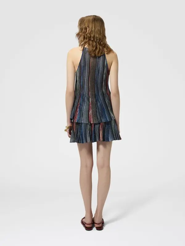 Missoni Flared Space-dye Viscose Lamé Mini Skirt