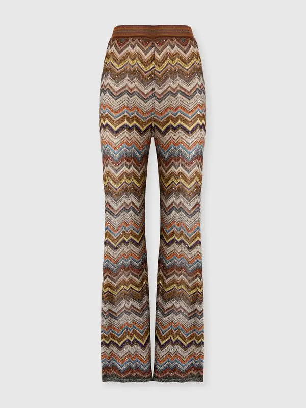 Missoni Palazzo Trousers With Striped Chevron Motif