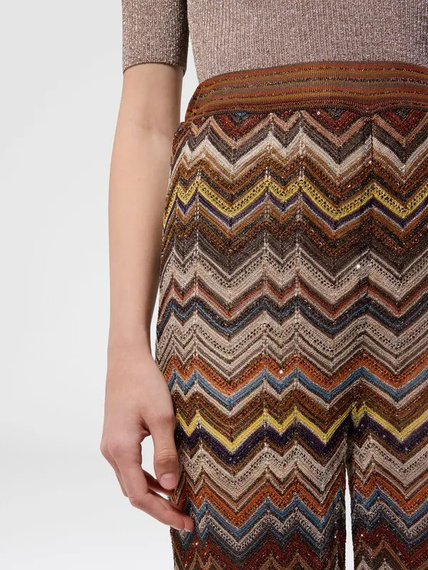 Missoni Palazzo Trousers With Striped Chevron Motif