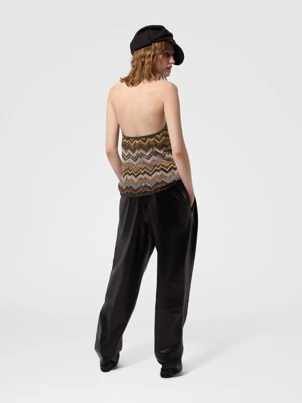 Missoni Halterneck Top With Striped Chevron Motif