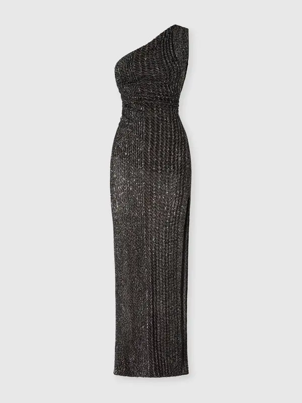 Missoni One-shoulder Long Dress With Sequins