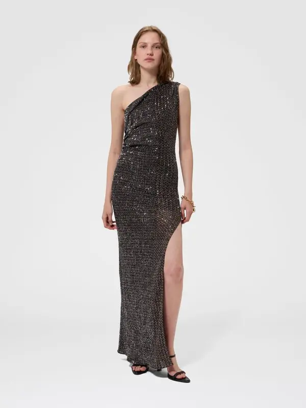 Missoni One-shoulder Long Dress With Sequins