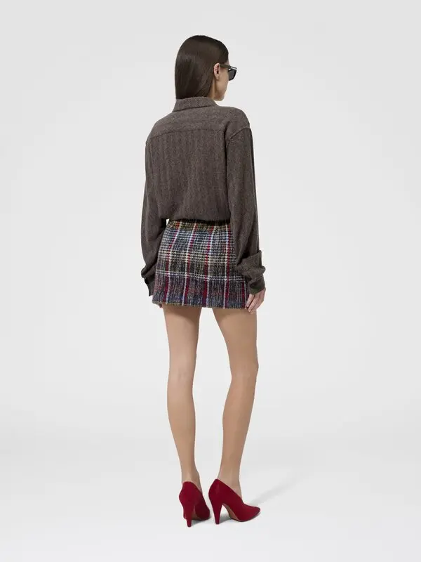 Missoni Pure Wool Mini Skirt With Check Motif