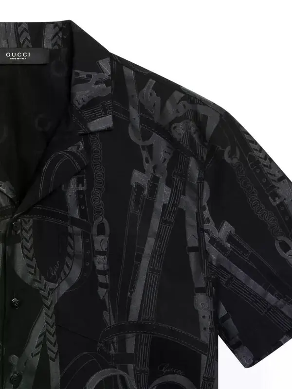 Gucci Bridle-print Bowling Shirt