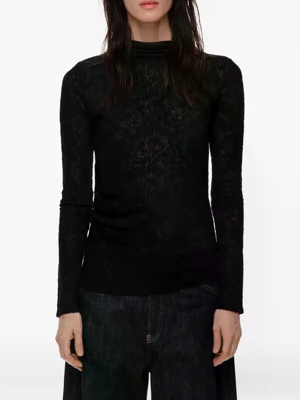 Bimba Y Lola Wool Jacquard T-shirt