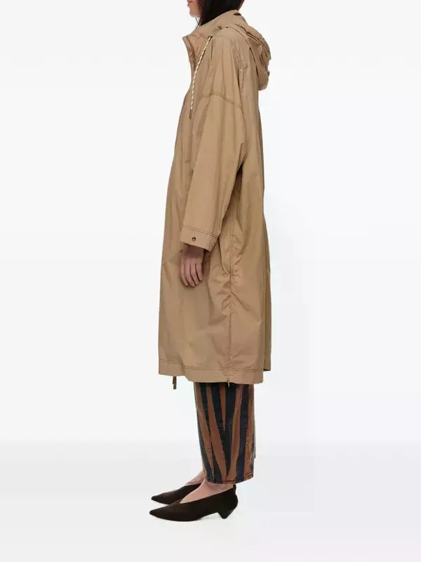 Bimba Y Lola Camel Fluid A-line Trench Coat