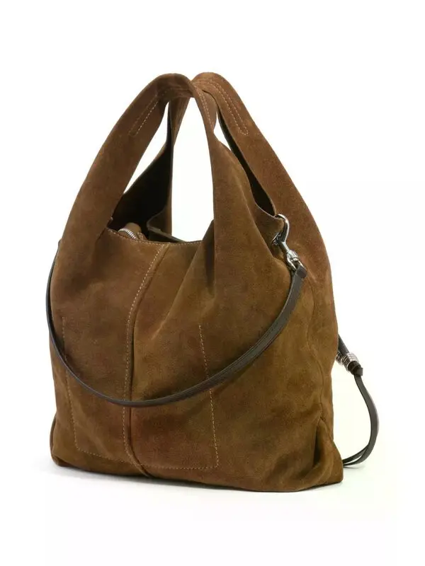 Bimba Y Lola Medium Olive Suede Paper Bag