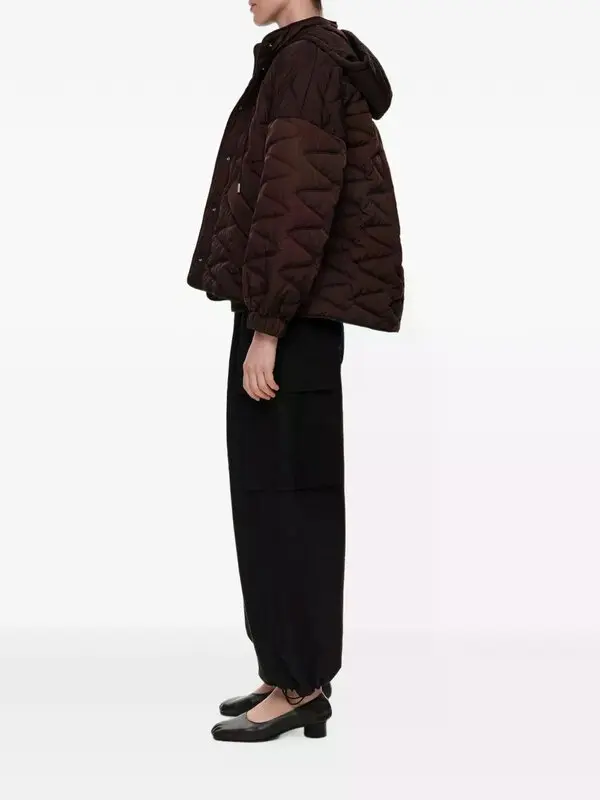 Bimba Y Lola Short Chocolate Padded A-line Trench