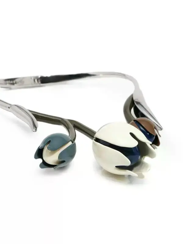 Bimba Y Lola Rigid Necklace With Enamel Tulips