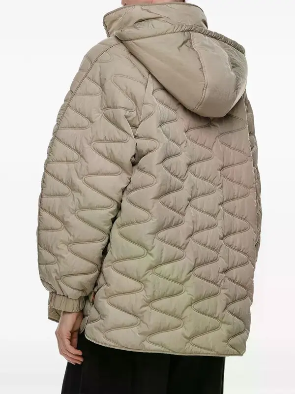 Bimba Y Lola Light-mint Padded A-line Trench Coat