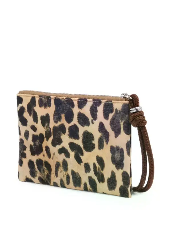 Bimba Y Lola Natural-leopard Nylon Pocket Wallet