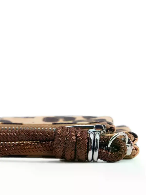 Bimba Y Lola Natural-leopard Nylon Pocket Wallet
